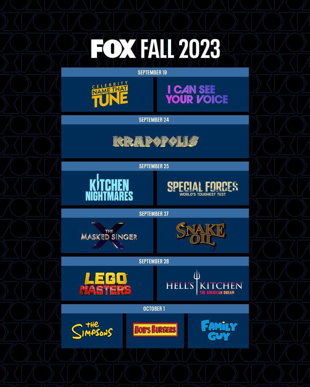 FOX Announces All Original Fall 2023 Slate With All-New Animated ...
